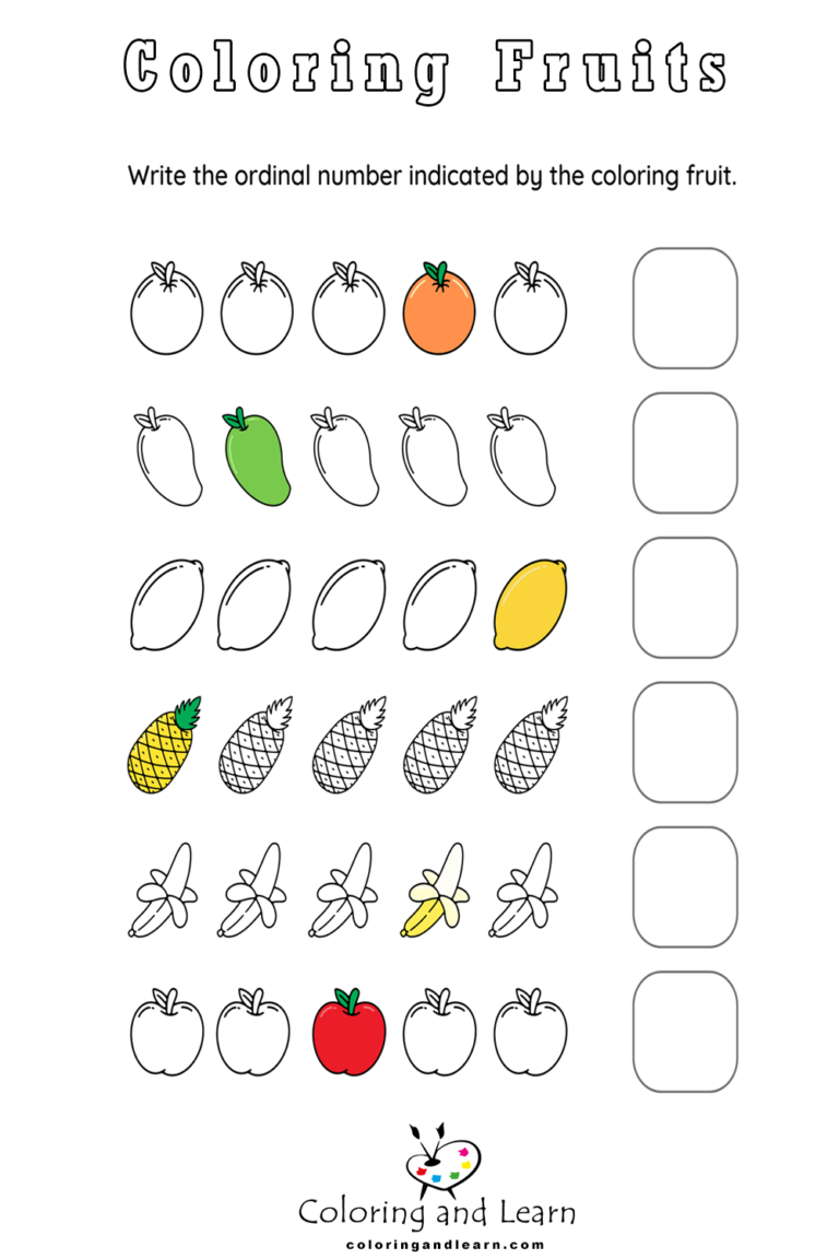 Preschool Fruit and Veggies Coloring Pages (FREE) (2026) - Coloring and ...