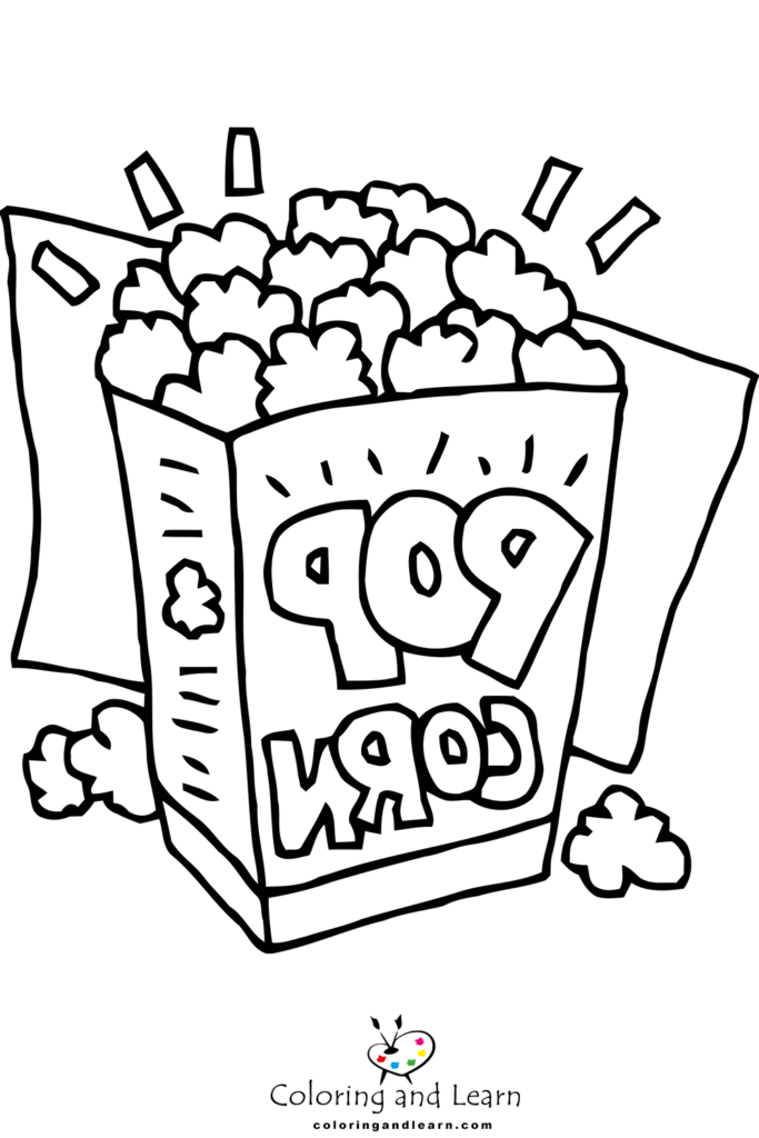 Popcorn Coloring Pages (FREE) (2026) - Coloring and Learn