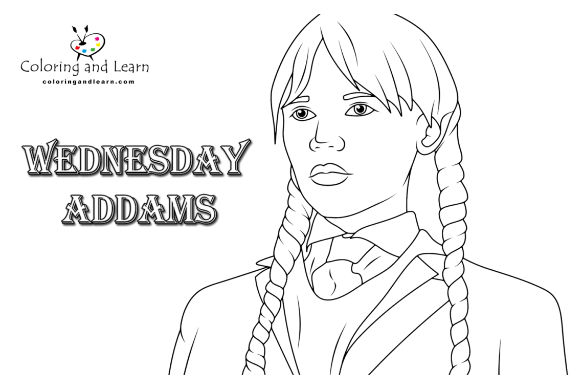 Wednesday Addams Coloring Pages (FREE) (2026) - Coloring and Learn