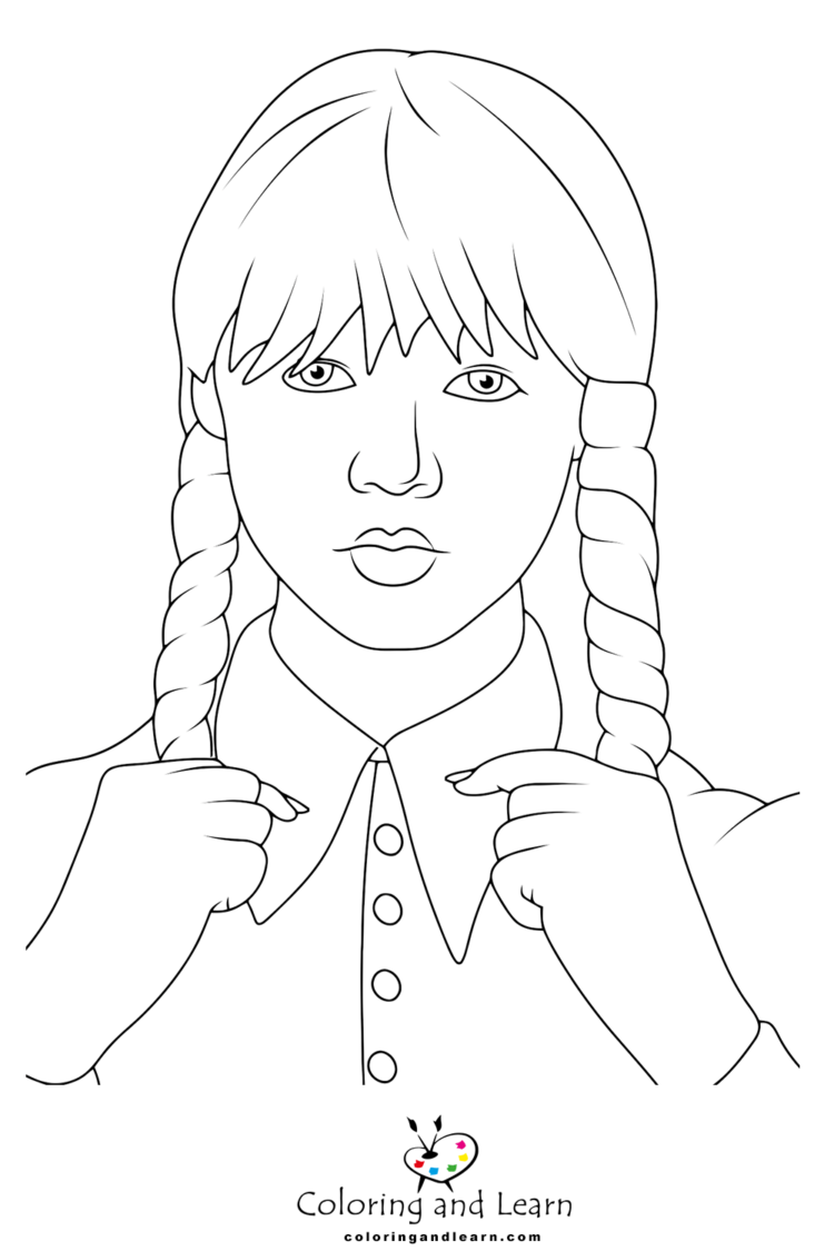 Wednesday Addams Coloring Pages (FREE) (2026) - Coloring and Learn