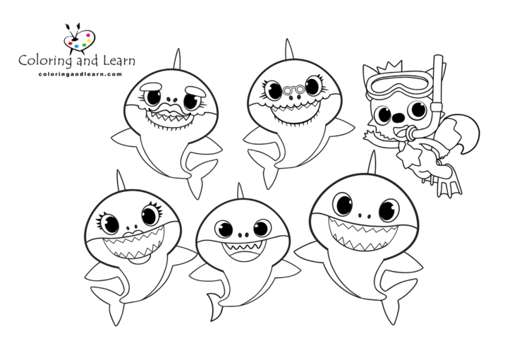Pinkfong (Baby Shark) Coloring Pages (FREE) (2026) - Coloring and Learn
