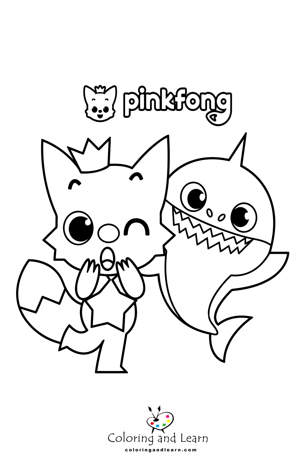 Baby Shark Cartoon Coloring Pages