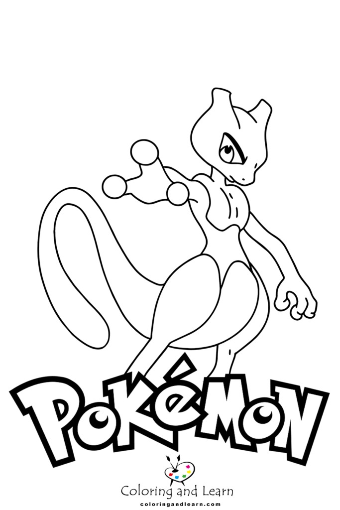 Mewtwo Coloring Pages (FREE) (2026) - Coloring and Learn